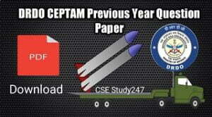 DRDO CEPTAM 10 Previous Question Papers PDF Download ⋆ csestudy247