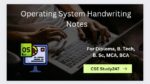 Operating System Handwritten Notes PDF ⋆ csestudy247