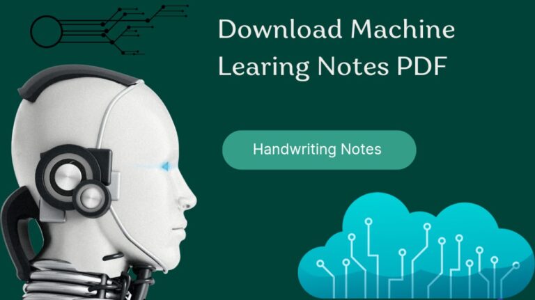 Download Machine Learning Notes PDF ⋆ csestudy247