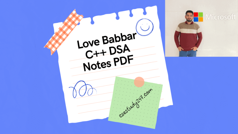 Love Babbar C++ DSA Notes PDF ⋆ csestudy247