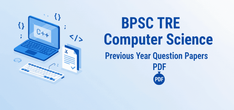 Download BPSC TRE 1, TRE 2, TRE 3 Computer Science Question Paper PDF ⋆ csestudy247